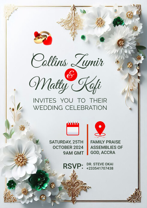 Wedding Card Template | PosterMyWall