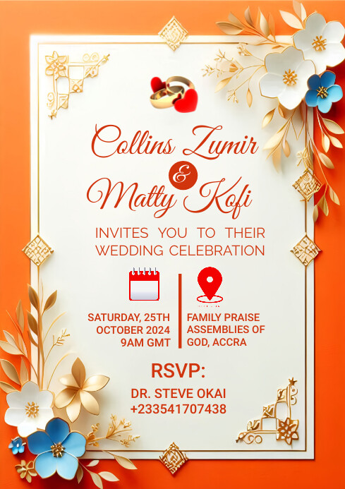 Copy of Wedding card | PosterMyWall