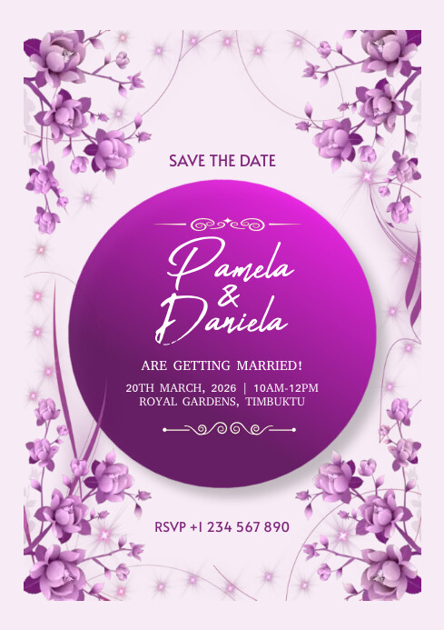 Plantilla de wedding card | PosterMyWall