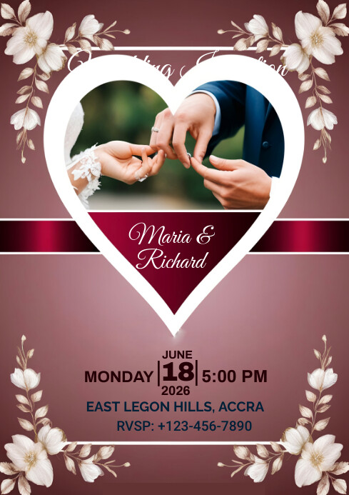 Wedding Card Template | PosterMyWall