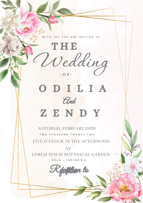 wedding card Template | PosterMyWall