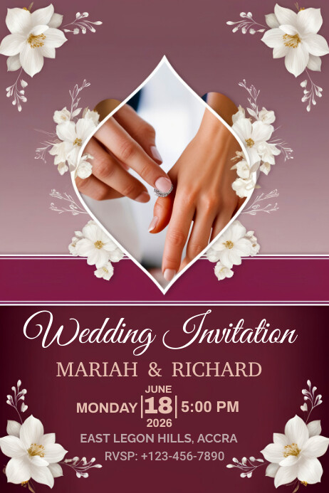 Wedding Card Template | PosterMyWall