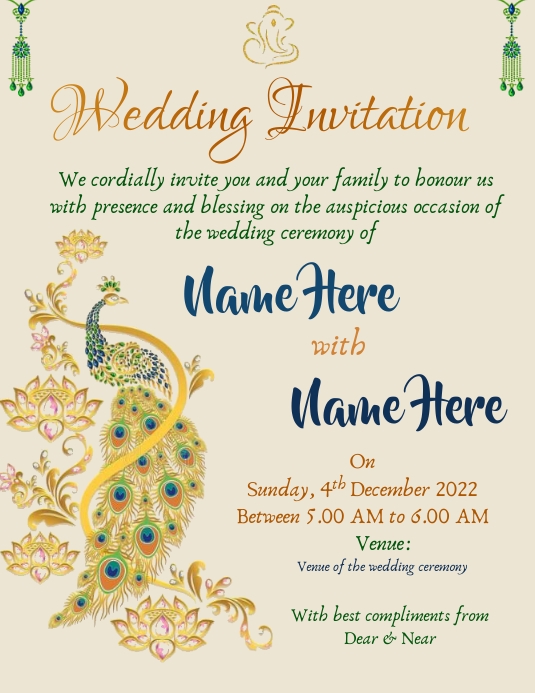 Copy of Wedding Card | PosterMyWall