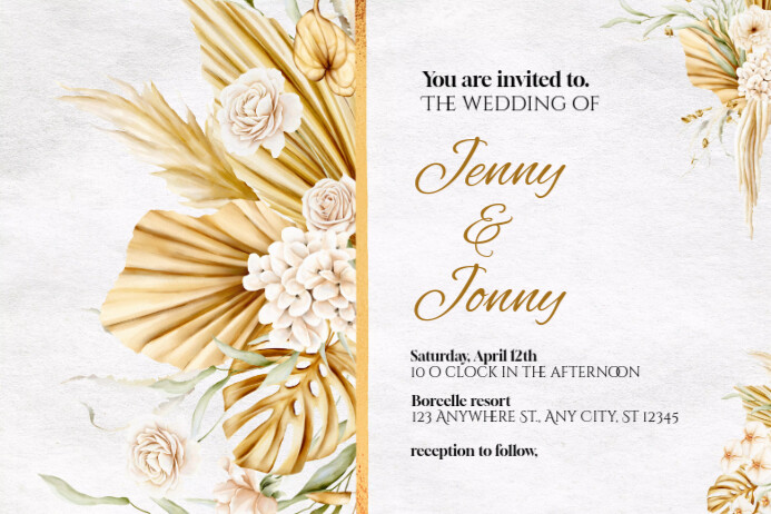 Wedding Card Template | PosterMyWall
