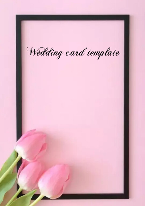 Wedding card design template A4 | PosterMyWall