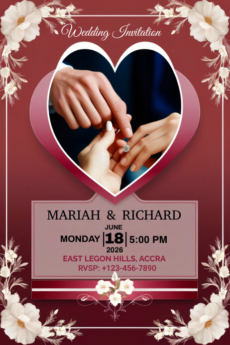 Wedding Card Template | PosterMyWall