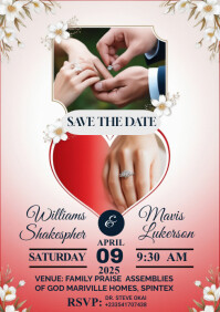 wedding invitation a4 Template | PosterMyWall