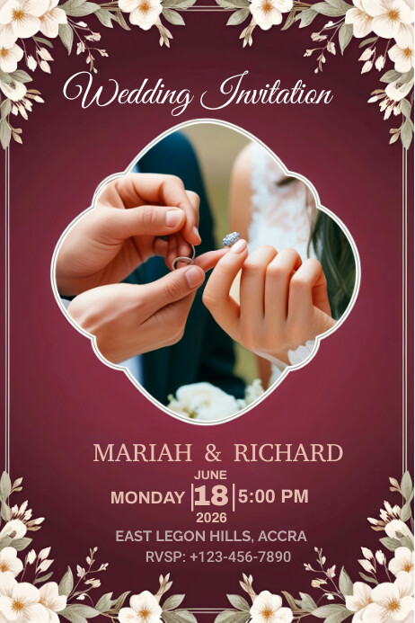 Wedding Card Template | PosterMyWall