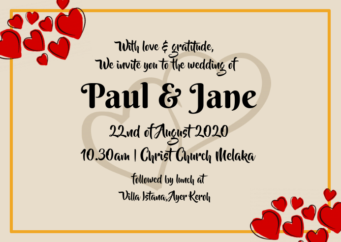 Copy of Wedding card | PosterMyWall