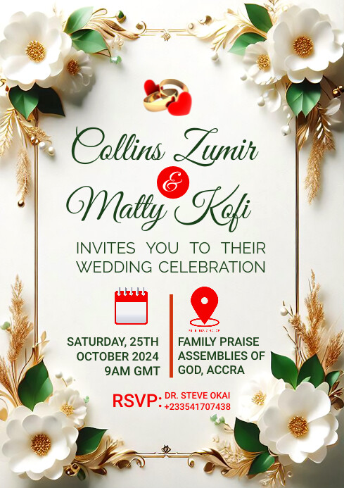 Copy of Wedding card | PosterMyWall