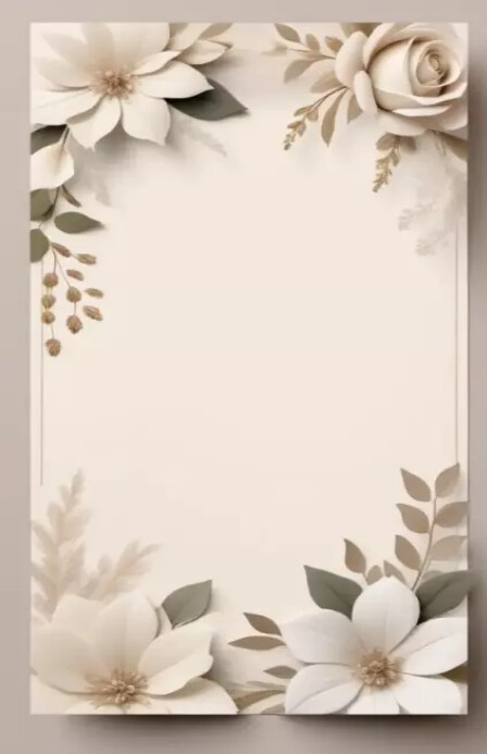 Wedding card Flora frame Template | PosterMyWall
