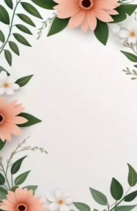 Wedding card floral border Template | PosterMyWall