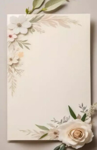 Wedding card floral border Template | PosterMyWall