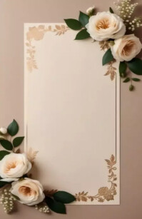 Wedding card flower border Template | PosterMyWall