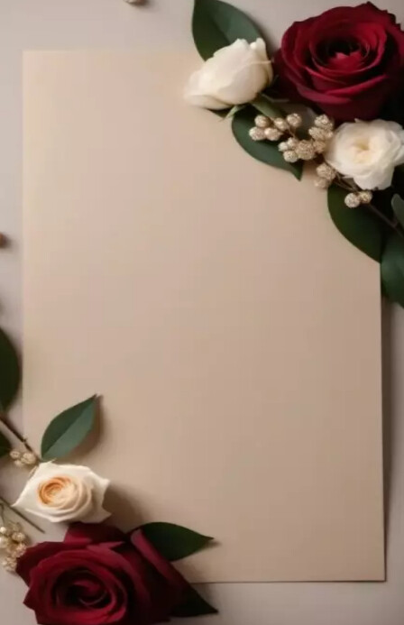 Wedding card flower border Template | PosterMyWall