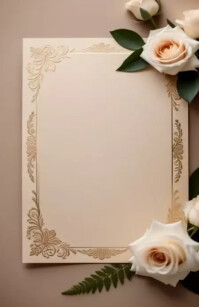Wedding card flower border Template | PosterMyWall