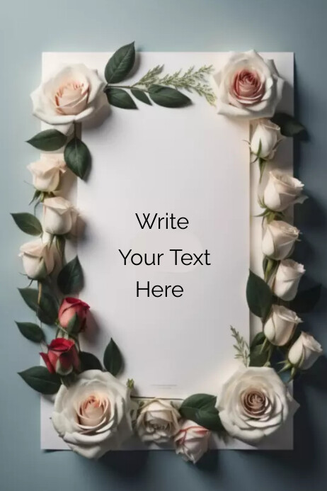 Wedding card flower border Template | PosterMyWall