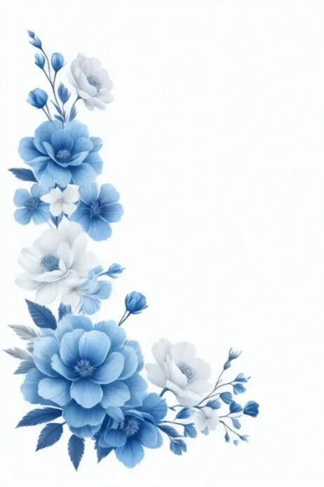 Wedding card flower border Template | PosterMyWall