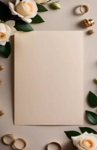 Wedding card gold frame border Template | PosterMyWall