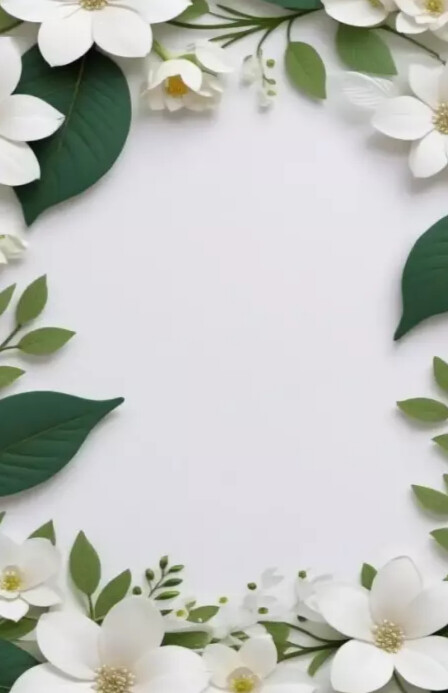 Wedding card flower border Templat | PosterMyWall