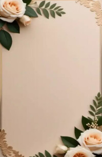 Wedding card flower border Template | PosterMyWall