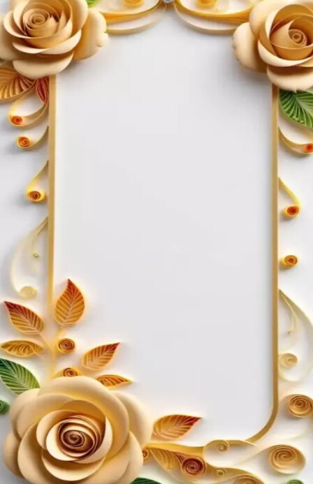 Wedding card flower border Template | PosterMyWall