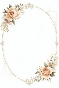 Wedding card floral border Template | PosterMyWall
