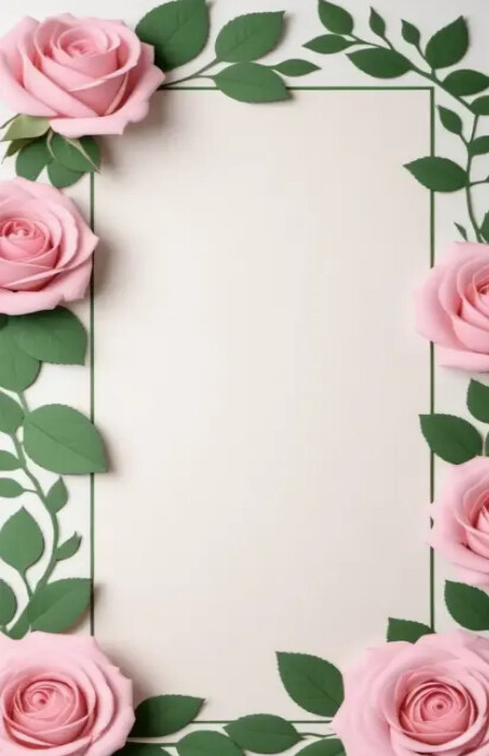 Wedding card flower border Template | PosterMyWall