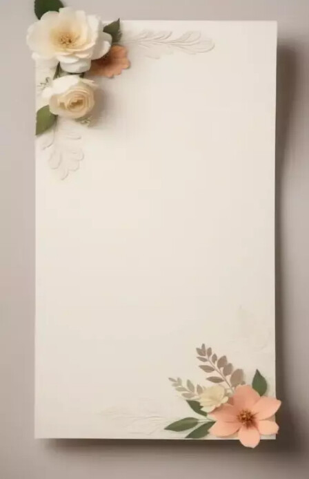 Wedding card flower border Templat | PosterMyWall