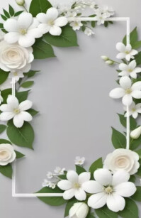 Wedding card flower border Template | PosterMyWall