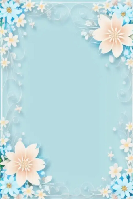 Wedding card flower border Template | PosterMyWall