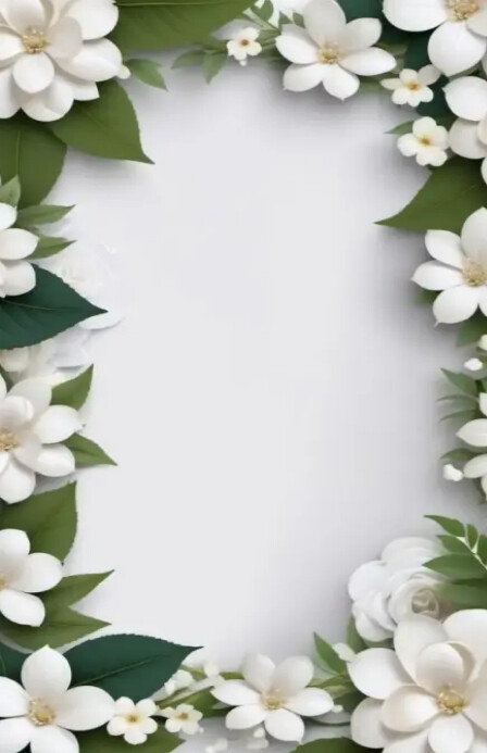 Modèle Wedding card flower border | PosterMyWall