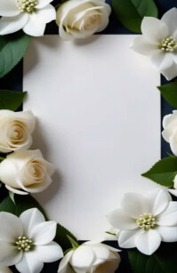 Wedding card flower border Template | PosterMyWall