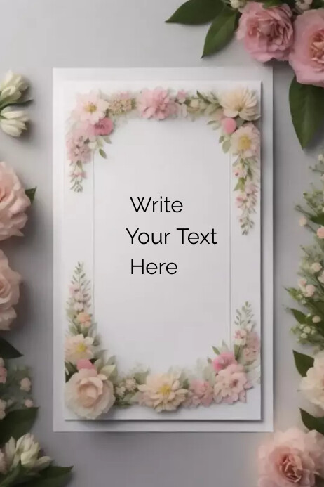 Wedding card flower frame Template | PosterMyWall