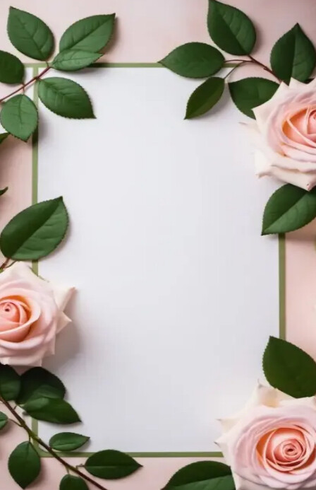 Copy of Wedding card flower frame | PosterMyWall