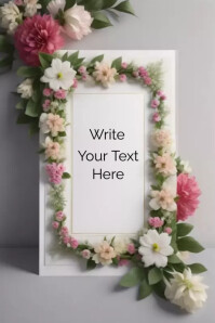 Wedding card flower frame Template | PosterMyWall