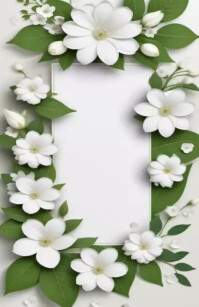 Wedding card flower border Template | PosterMyWall