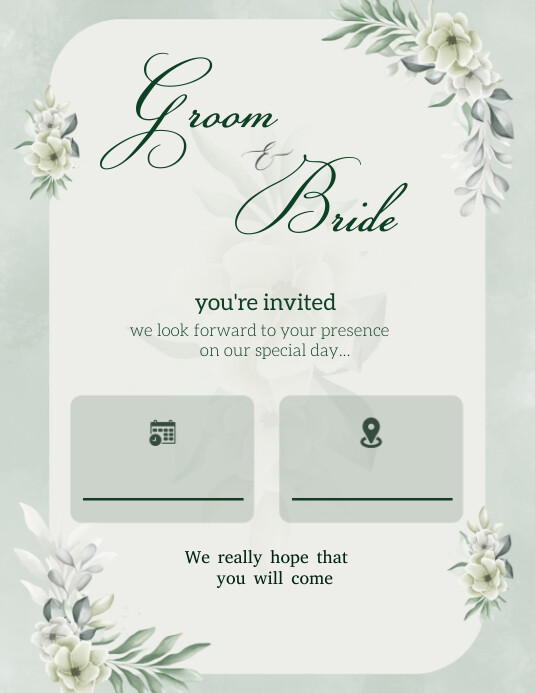 Wedding card flyer design 2024 Templat | PosterMyWall