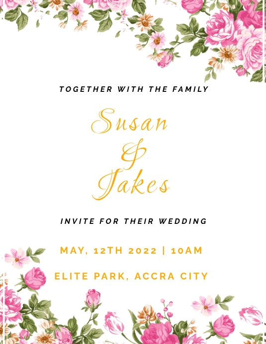Wedding card flyer Template | PosterMyWall