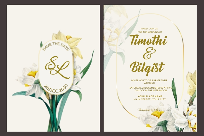 Wedding Card Flyer Template | PosterMyWall