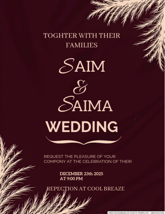 wedding card flyer Template | PosterMyWall