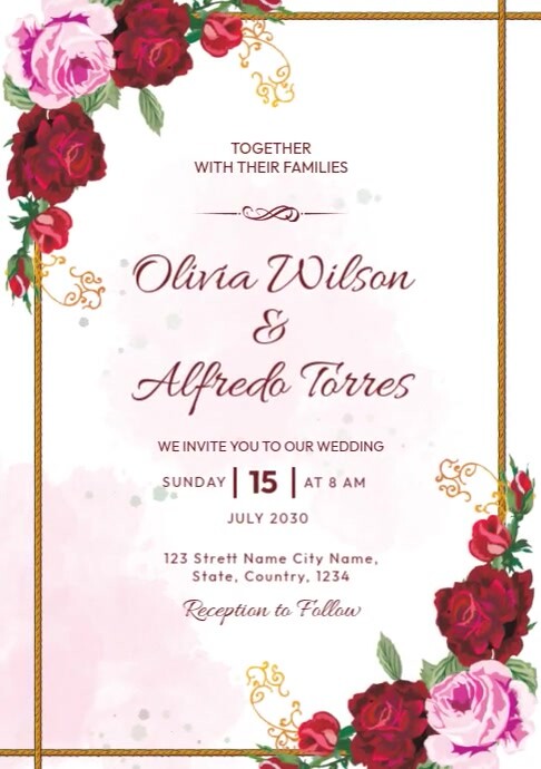wedding card flyer template | PosterMyWall