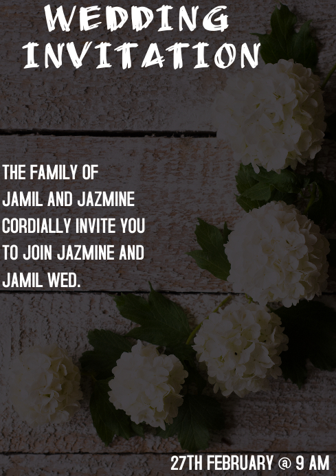 WEDDING CARD FLYER TEMPLATE | PosterMyWall