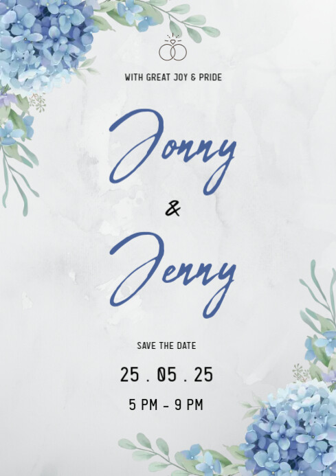 Wedding Card Flyers Template | PosterMyWall