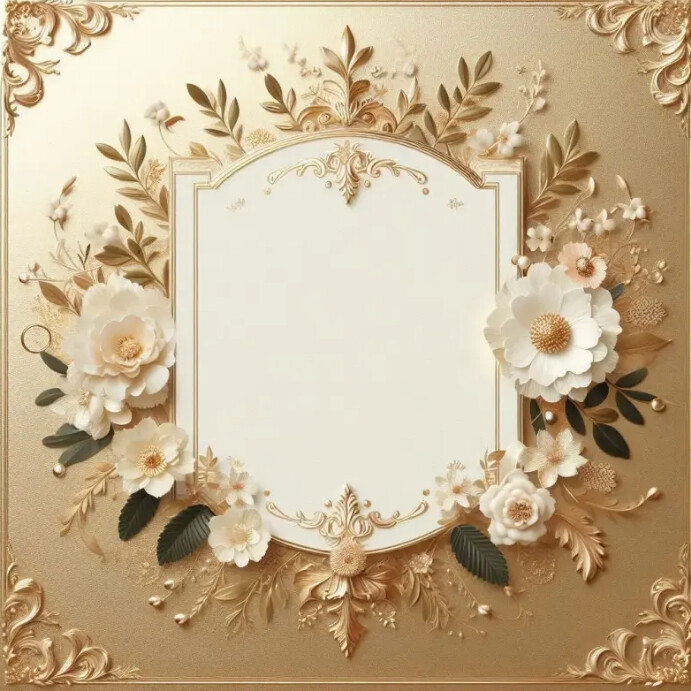 Wedding card gold background Template | PosterMyWall
