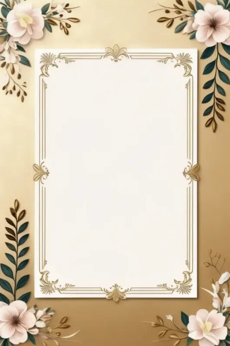 Wedding card gold background Template | PosterMyWall
