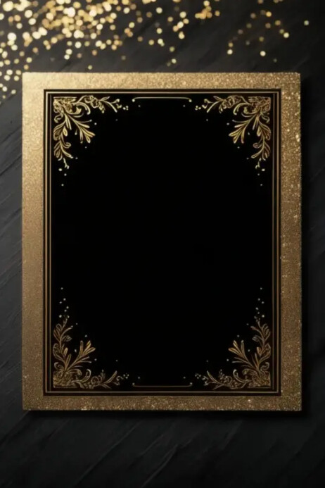 Wedding card gold border Template | PosterMyWall