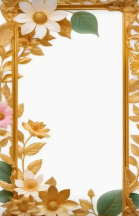 Wedding card gold border Template | PosterMyWall