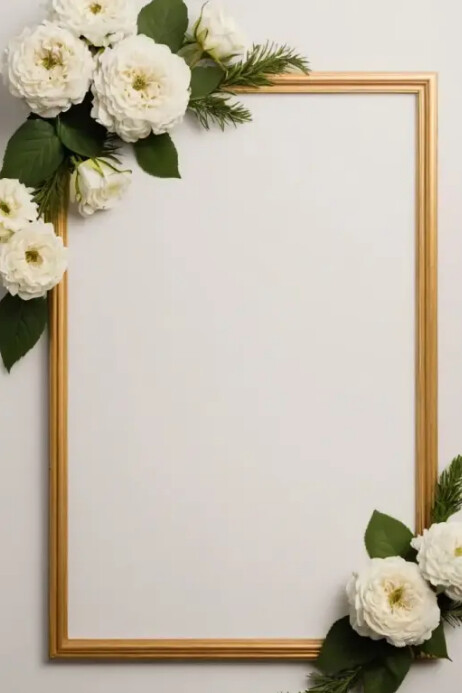 Wedding card gold border Template | PosterMyWall