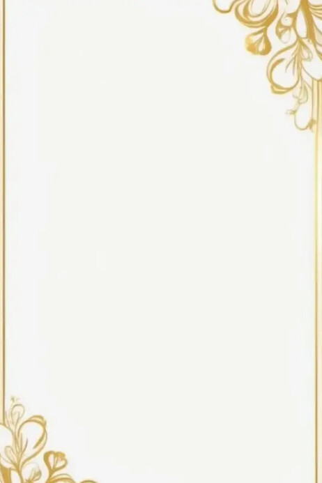 Wedding card gold border Template | PosterMyWall